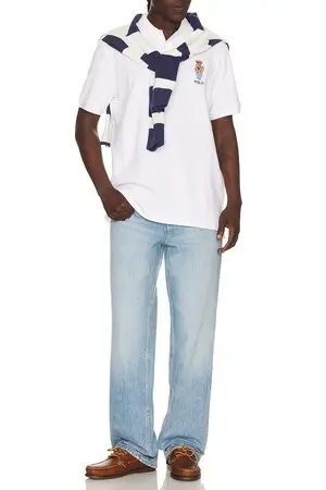 Polo Ralph Lauren Short Sleeve Basic Mesh Novelty Summer Bear Polo In White
