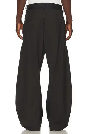 Andersson Bell Twisted Seam Stripe Wide Leg Trousers