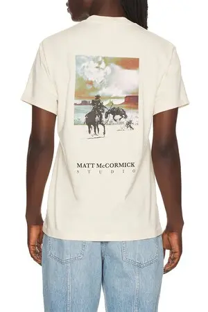 AUSTIN POST X Matt Mccormick Ceremony Of Certainty Stage Pocket Tee In Cream