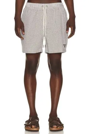 Barbour Gingham Seersucker Swim Short - Olive