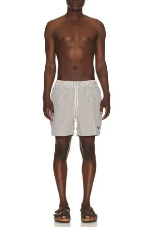 Barbour Gingham Seersucker Swim Short - Olive