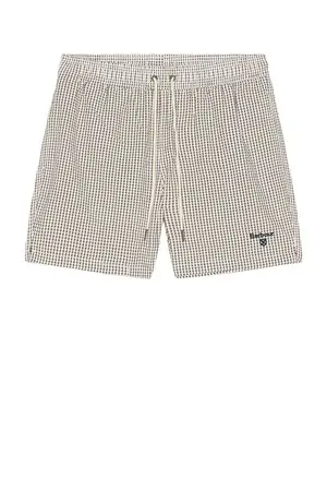 Barbour Gingham Seersucker Swim Short - Olive