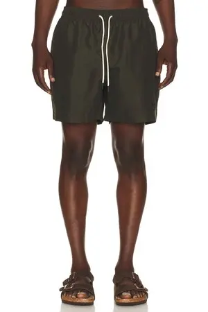Barbour Water Reactive Tartan Swim Short - Olive