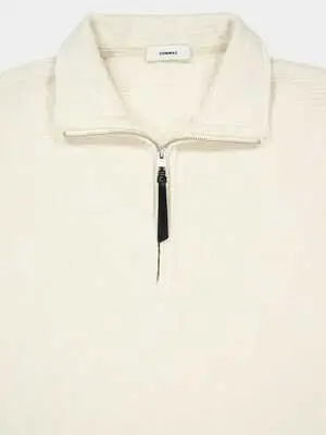 Commas Textured Cotton Pullover - Beige