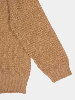 Commas Hazelnut Textured Knit Cardigan - Brown