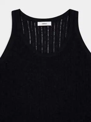 Commas Pointelle Knit Tank - Black