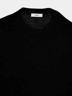 Commas Merino Wool Crew Neck Jumper - Black