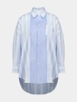 Marni Striped Panel Shirt - Blue