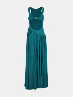Zimmermann Luna Asymmetric Maxi Dress - Blue