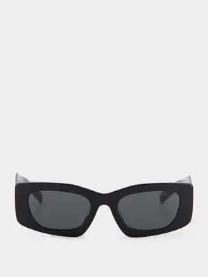 Prada Rectangular Acetate Sunglasses - Black