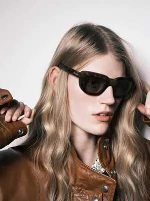 Prada Juniper Tortoise Rectangular Sunglasses Brown
