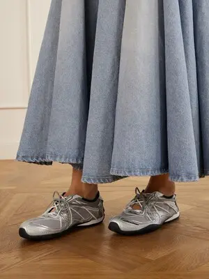 Balenciaga Radar Rubber-trimmed Slip-on Sneakers - Silver