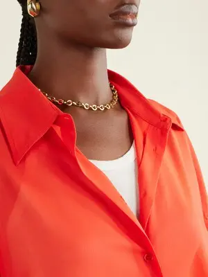 THE FRANKIE SHOP Melia Open-back Cotton Shirt