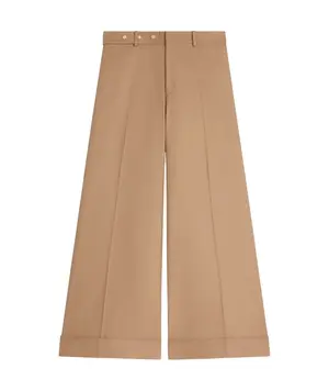 Celine Docks Trousers In Cotton Twill - Caramel