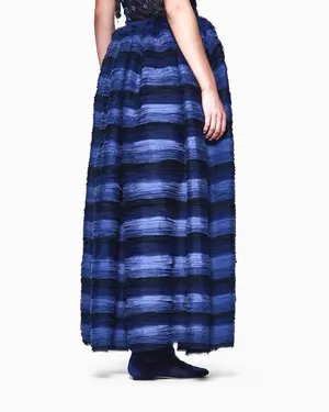 Giorgio Armani Long Silk Skirt With Ruffles