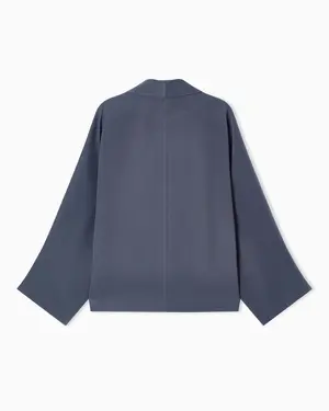 Giorgio Armani Double-breasted Pea Coat In Technical Cady
