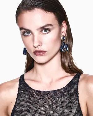 Giorgio Armani Long Knit Dress With Sequins