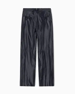 Giorgio Armani Nappa Lambskin Pleated Trousers