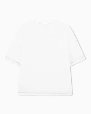 Giorgio Armani Cotton-interlock T-shirt Denim Collection - White