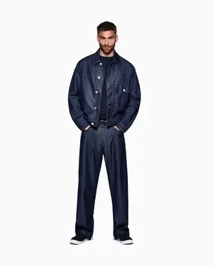 Giorgio Armani Cotton And Silk Denim Blouson - Blue