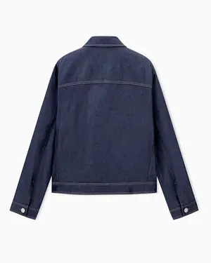 Giorgio Armani Cotton And Silk Denim Blouson - Blue