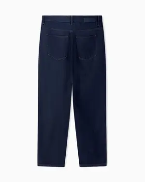 Giorgio Armani Five-pocket Cotton And Silk Denim Trousers - Blue