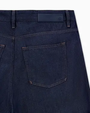 Giorgio Armani Five-pocket Cotton And Silk Denim Trousers - Blue