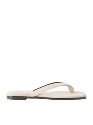 EMME PARSONS Meta Suede Thong Sandals Neutrals