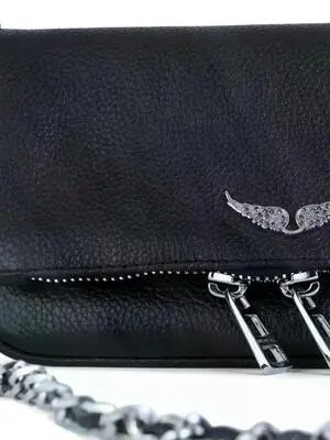 Zadig&Voltaire Mini Rock Leather Clutch Bag - Black