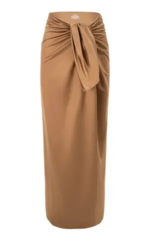 Staud Sarong Draped Skirt - Brown