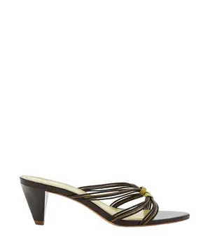 Staud Carrie Leather Mules - Brown
