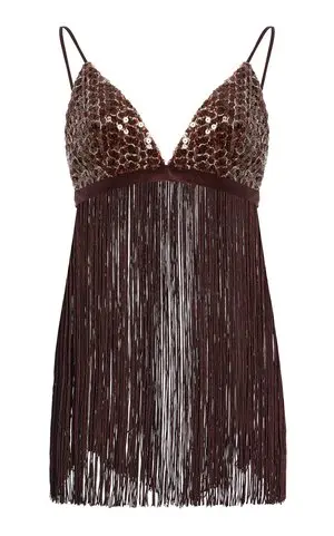 SIRAPOP Lindsay Crochet Sequin Top
