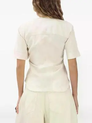 Sportmax Button-up Short-sleeve Shirt - Neutrals