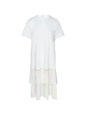 CLUB21 Georgette Lucy Pleated Skirt Dress - White