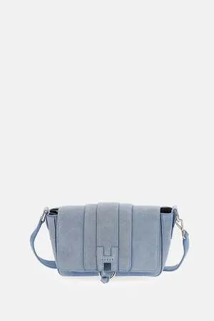 Hogan H01x Flap Bag In Suede Leather - Blue