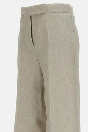 Max Mara Athletic Linen Trousers - Beige