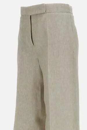 Max Mara Athletic Linen Trousers - Beige