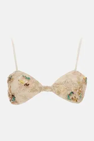 HUI Jade Bralette Top - Beige