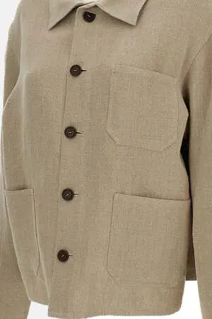 META CAMPANIA COLLECTIVE Bill' Linen Workwear Jacket