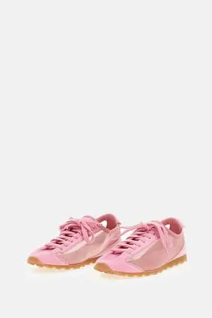Jacquemus Les Tennis Suede And Mesh Sneakers - Rose