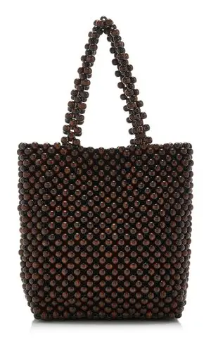 BEMBIEN Exclusive La Isla Mini Beaded Tote Bag - Brown