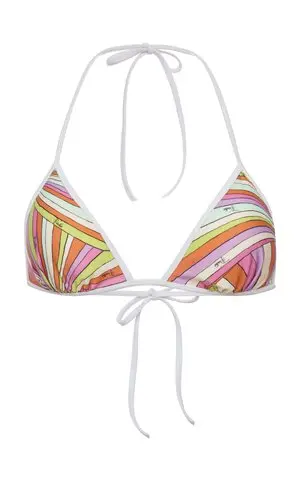 Emilio Pucci Pucci Triangle Bikini Top With Printed Design Print