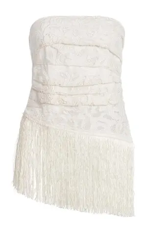 ALL THAT REMAINS La Isla Carlota Lace Top - White