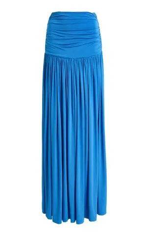 Françoise Isabella Jersey Maxi Skirt - Blue