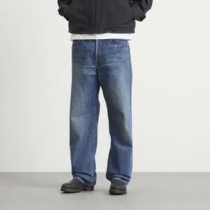Visvim Social Sculpture 01 Wide Damaged Jeans - Indigo