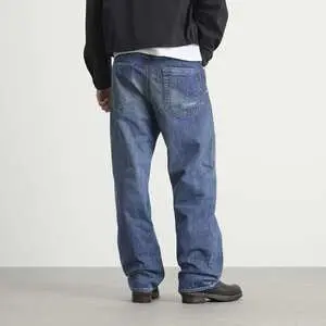Visvim Social Sculpture 01 Wide Damaged Jeans - Indigo