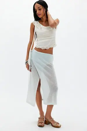 GEEL Kate Wrap Skirt - Light Blue