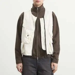 Stone Island Cotton Nylon Micro Ripstop Utility Vest - Ivory