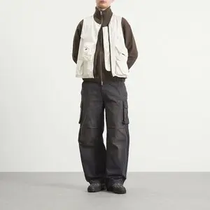 Stone Island Cotton Nylon Micro Ripstop Utility Vest - Ivory