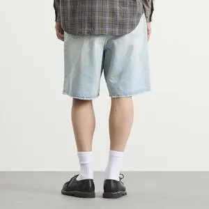 BEAMS Damage Denim Shorts - Ice Wash